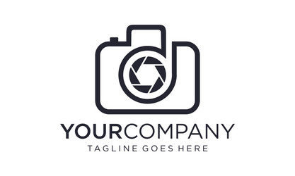 Creative camera for photography logo ideas Vector Image
