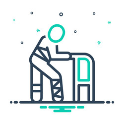 Injured Royalty Free Vector Image - VectorStock