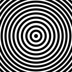 Abstract ring spiral black and white pattern Vector Image