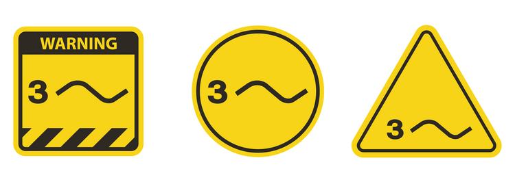 Alternating current ac symbol sign isolate Vector Image