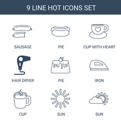 Hot icons Royalty Free Vector Image - VectorStock