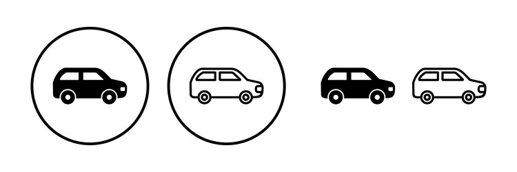 Car icon sign sedan Royalty Free Vector Image - VectorStock