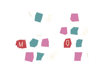 Paper style ransom note letter set Royalty Free Vector Image