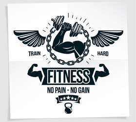 Weight lifting labels Royalty Free Vector Image