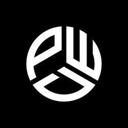 Pwd letter logo design on black background Vector Image