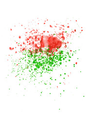 Abstract red and yellow watercolor splash texture Vector Image