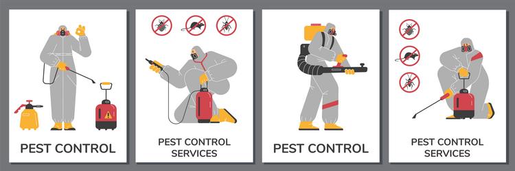 Pest banner set banner set Royalty Free Vector Image