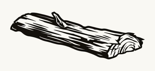 Wooden log colorful vintage template Royalty Free Vector