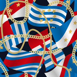 Golden chain seamless luxury chains different Vector Image