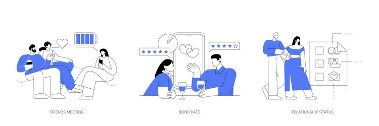 Social interactions abstract concept Royalty Free Vector