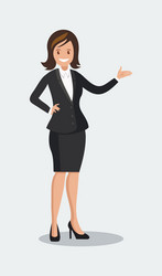 Young beautiful business woman Royalty Free Vector Image