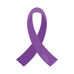 Purple ribbon campaign design Royalty Free Vector Image