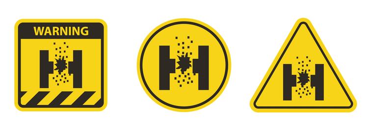 Caution of molten metal symbol sign isolate Vector Image