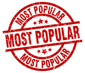Most popular stamp most popular label round Vector Image