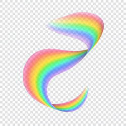 Realistic rainbow on transparent background Vector Image