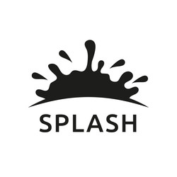 Water splash basketball logo design symbol Vector Image