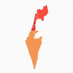 Flat simple israel map Royalty Free Vector Image
