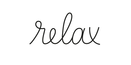 Relax phrase handwritten calligraphy Royalty Free Vector