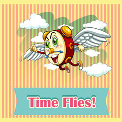 Time flies Royalty Free Vector Image - VectorStock