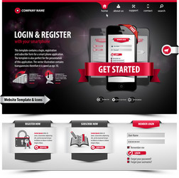 Landing page design Royalty Free Vector Image - VectorStock