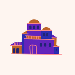 A flat drawing drawn by hand Royalty Free Vector Image