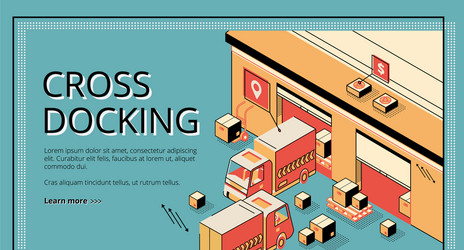 Cross docking transportation logistics service Vector Image