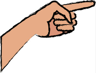 Human hand gesture of pointing somewhere Vector Image