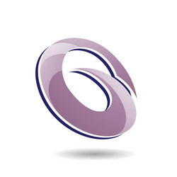 Purple abstract oval round spiky icon Royalty Free Vector