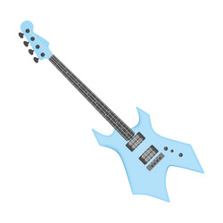 Blue electric bass guitar cartoon Royalty Free Vector Image