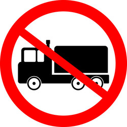 No cargo car road sign Royalty Free Vector Image