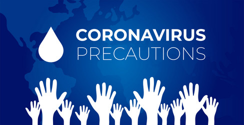 Coronavirus precautions wash hands Royalty Free Vector Image