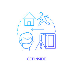 Get inside concept icon Royalty Free Vector Image