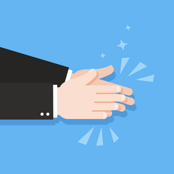 Human hands clapping applause clap Royalty Free Vector Image