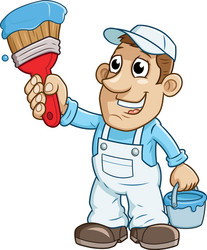 Professional painter cartoon Royalty Free Vector Image