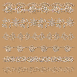 Set of lace ribbons Royalty Free Vector Image - VectorStock