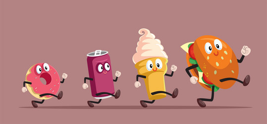 Daily diet meals healthy food for breakfast Vector Image