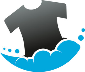 Laundry logo designs cloth wash logo designs Vector Image