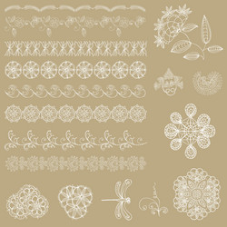 Set of lace ribbons Royalty Free Vector Image - VectorStock