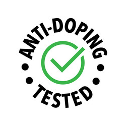 Anti doping sign logo icon badge Royalty Free Vector Image