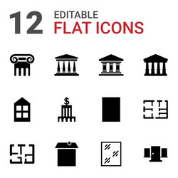 Architectural icons Royalty Free Vector Image - VectorStock