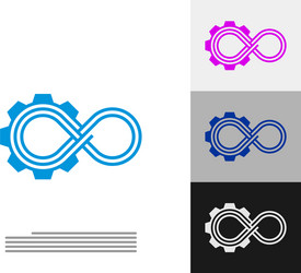 Infinity gear logo template creative Royalty Free Vector