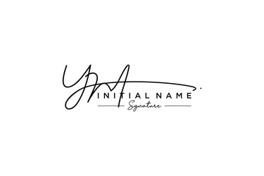 Initial ym signature logo template hand drawn Vector Image