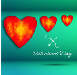 Three different sizes hearts composition Vector Image