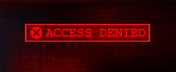 Access denied message on the screen Royalty Free Vector