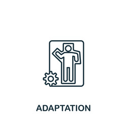 Adaptation icon monochrome simple psychology icon Vector Image