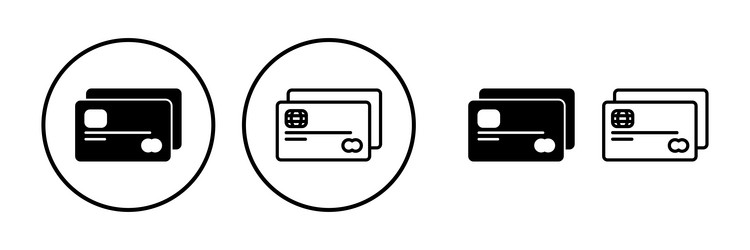 Credit card icon payment icon debit payment icon Vector Image