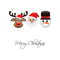 Santa claus and reindeer with antivirus masks Vector Image
