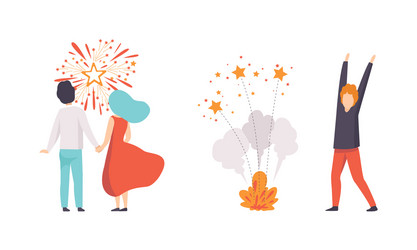 Fireworks People Vector Images (over 3,700)