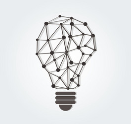 Thinking symbol polygons design in light bulb Vector Image