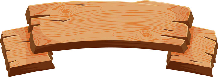 Blank wooden signboard rectangular shape wood Vector Image